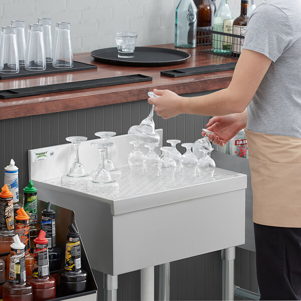 Regency Stainless Steel Underbar Drainboard - 24" x 18"