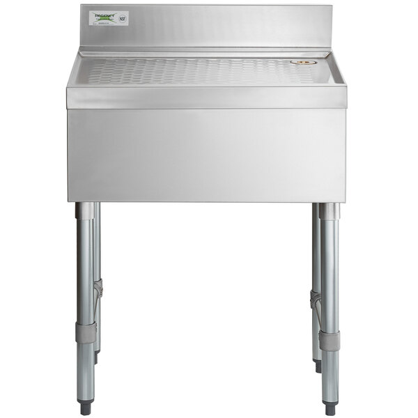 Regency Stainless Steel Underbar Drainboard - 24" x 21"