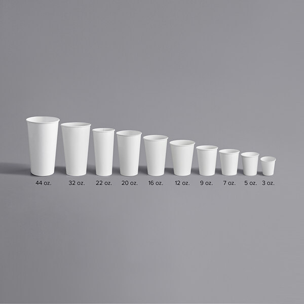 Choice 32 oz. White Poly Paper Cold Cup - 500/Case