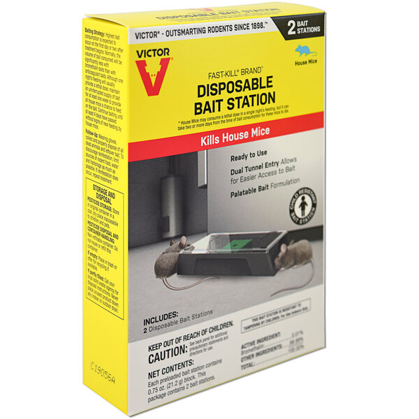 Victor Pest M914 Fast-Kill Disposable Mouse Bait Station - 2/Pack