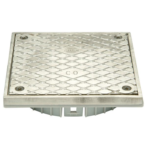 Zurn Elkay Lc Cs06ss 6 Square Stainless Steel Floor Drain Access