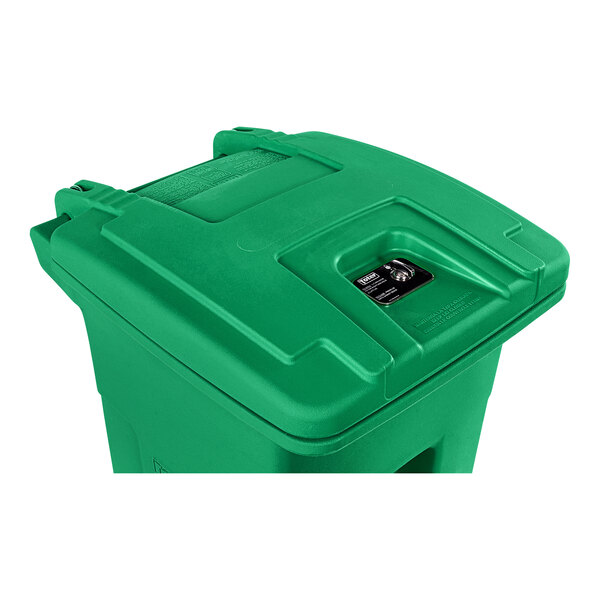 Toter ACG32-00LIM Organics 32 Gallon Lime Green Rectangular Caster Cart ...