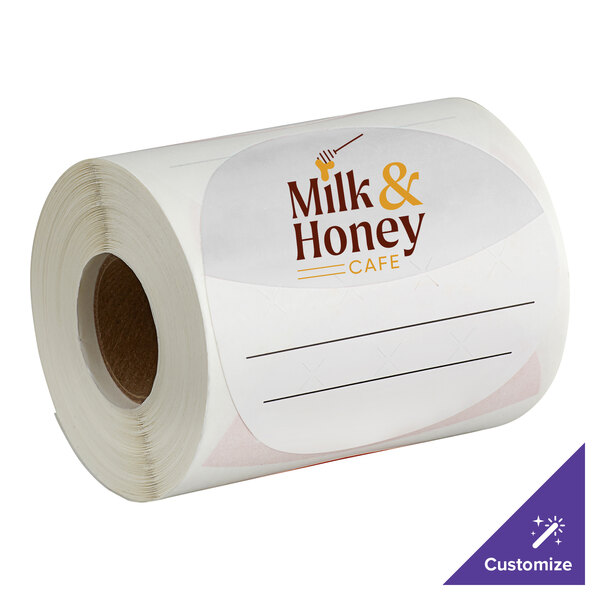 Choice TamperSafe 3" Round Customizable Red Paper Tamper-Evident Label ...