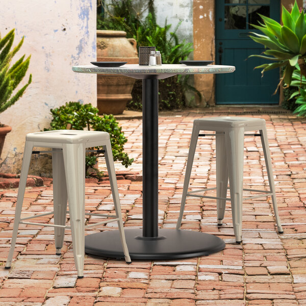 Lancaster Table & Seating Millennium 30" Round 3" Counter Height Column ...