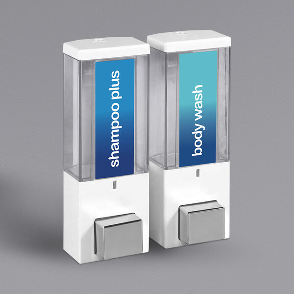 Dispenser Amenities 86254 iQon 26 oz. White Wall Mounted 2-Chamber ...