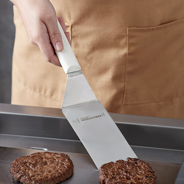 Dexter-Russell 19683 Sani-Safe 6" x 3" Square Edge Solid Hamburger ...