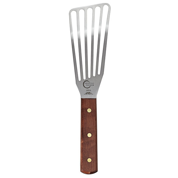 Mercer Culinary M18483 Praxis® 6" x 3" Fish Turner with Rosewood Handle