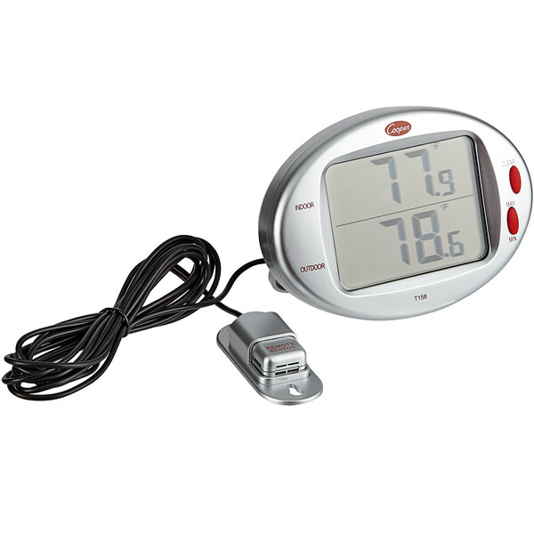 Cooper-Atkins T158-0-8 Digital Indoor / Outdoor Thermometer with Remote