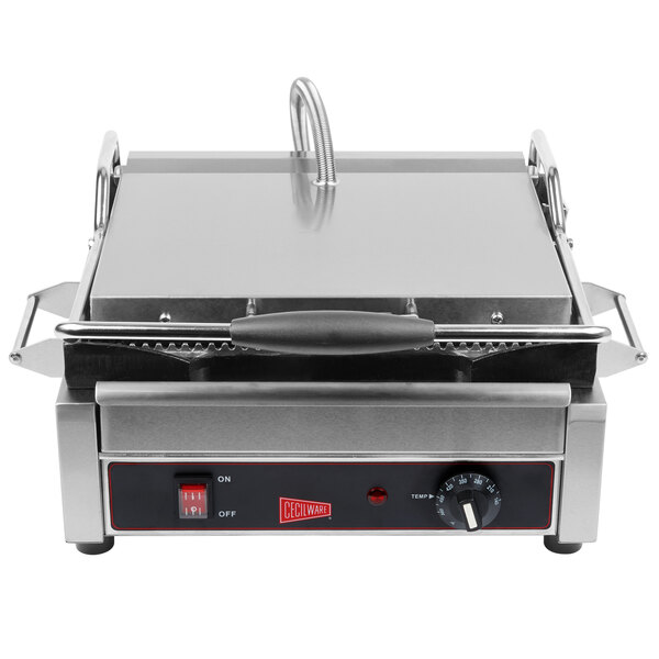 Cecilware SG1LG Single Plus Panini Sandwich Grill with Grooved Grill ...