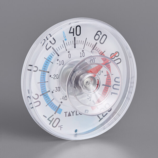 Taylor 5321N 3 1/2" Dial Stick-On Outdoor Window Thermometer