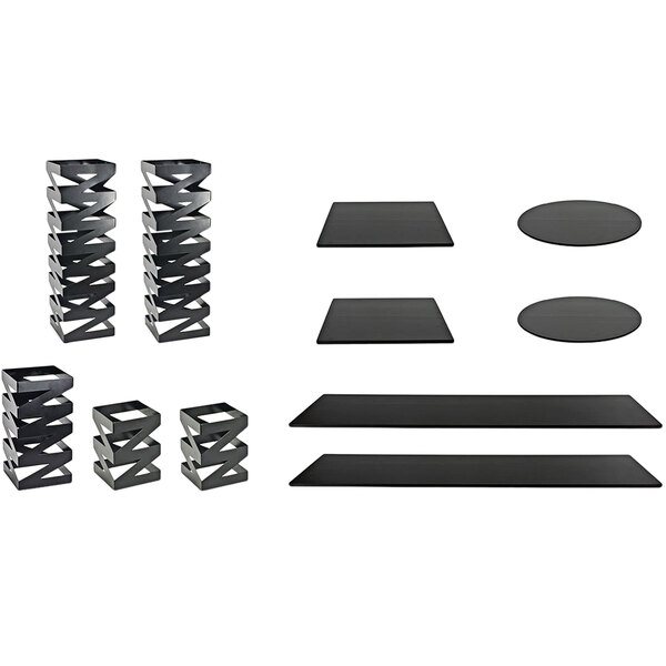 Front of the House BST020MUM28 Zig Zag 11-Piece Matte Black Stainless ...