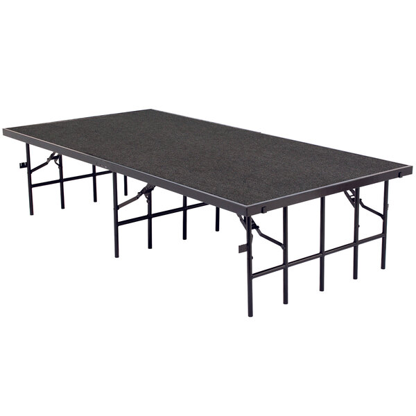 National Public Seating S3616C Single Height Portable Stage with Gray ...