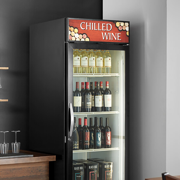 Beverage-Air MMR23HC-1-B-WINE MarketMax 27" Black Glass Door Wine ...