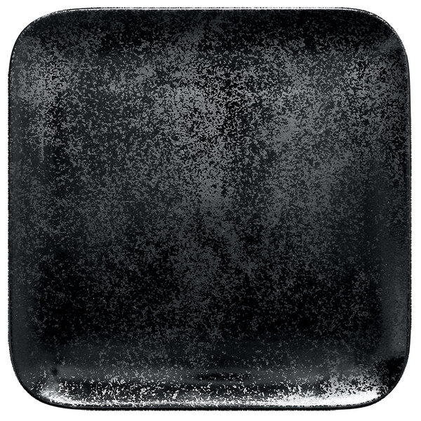 RAK Porcelain KRAUSP22 Karbon 8 5/8" Black Square Coupe Porcelain Plate ...
