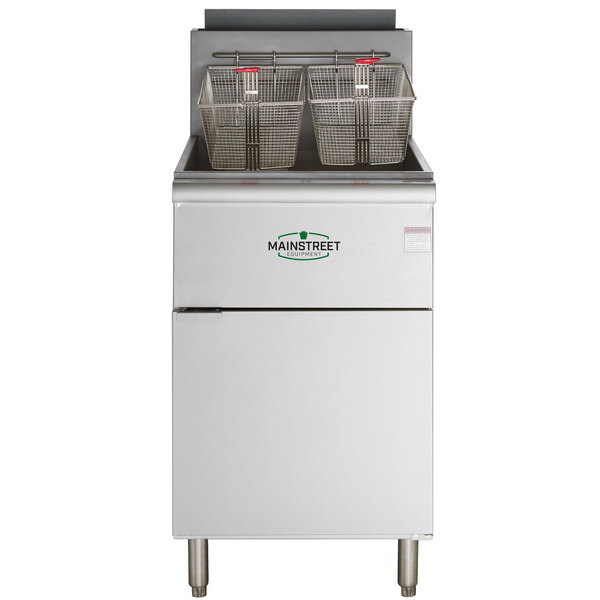 Main Street Equipment Natural Gas 70-100 lb. Stainless Steel Floor ...