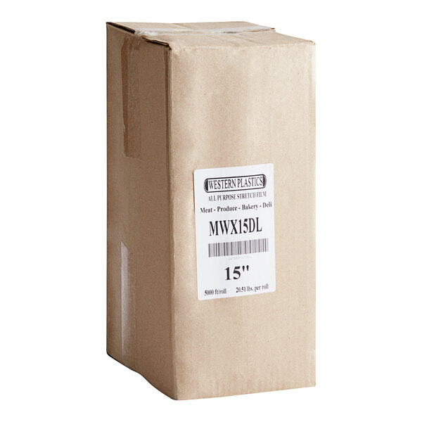 Western Plastics MWX15DL 15" x 5000' 50 Gauge Dual Layer Meat Wrapping Film