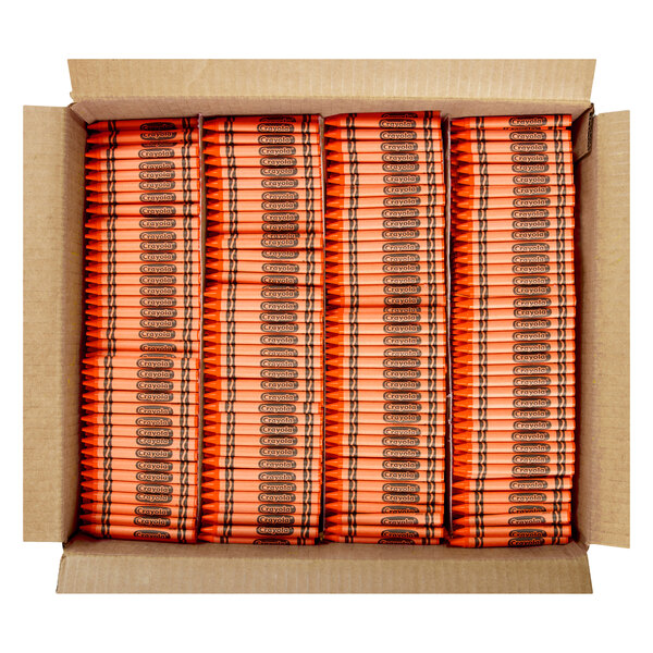 Crayola 528360M036 Classic Orange Crayon - 3000/Case