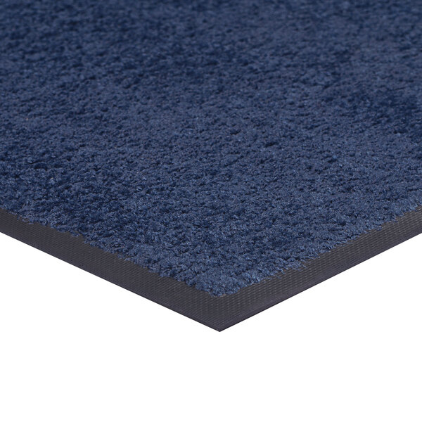 Lavex 3' x 10' Blue Washable Nylon Rubber-Backed Indoor Entrance Mat