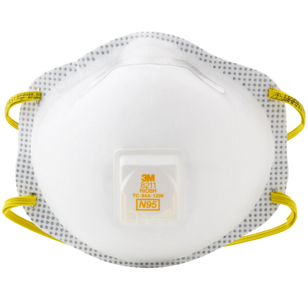3M 8211 N95 Particulate Respirator with Cool Flow Valve and Foam Face ...