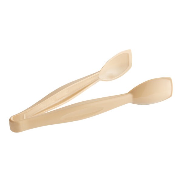 Cambro TGG9133 Lugano 9" Beige Easy-Grasp Plastic Tongs