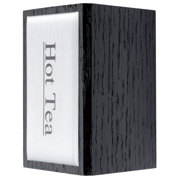 American Metalcraft SIGNHT1 Black Wood "Hot Tea" Sign