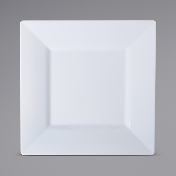 Fineline Settings 1604-WH Solid Squares 4 1/2" White Square Cocktail ...