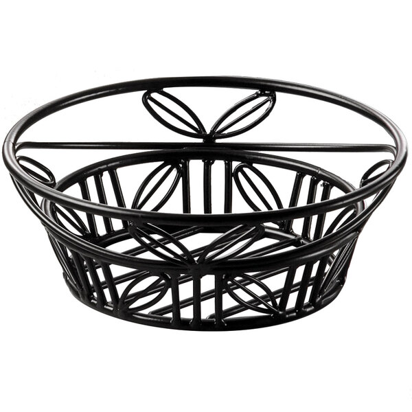 American Metalcraft BLLB81 Ironworks Black Wrought Iron Bread Round ...