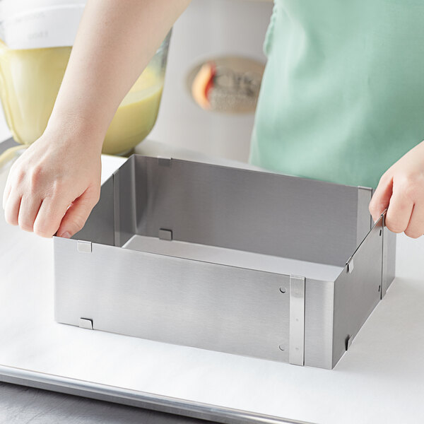 Ateco Rectangular Cake Ring (Adjustable, 9 1/4" - 17 1/4" Long)