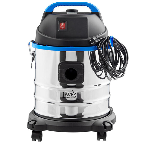 Lavex 5 Gallon Stainless Steel Commercial Wet / Dry Vacuum with Toolkit ...