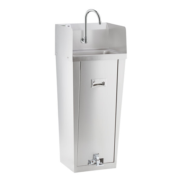 Regency 17" x 15" Hands-Free Hand Sink with Pedestal Base and Side Splashes