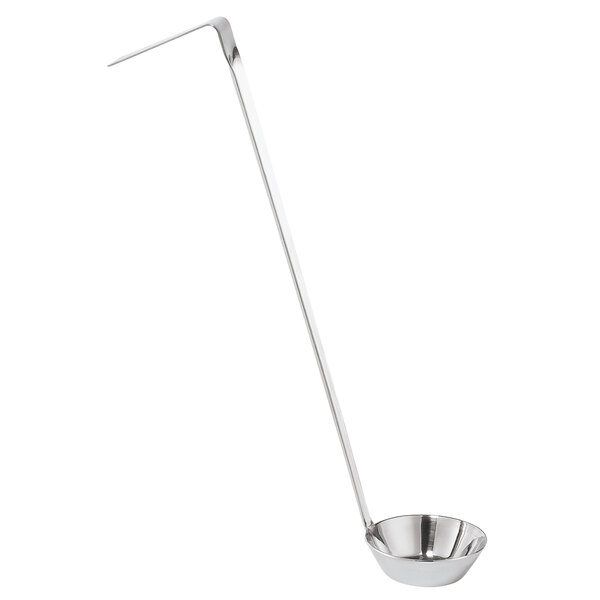 Server 82561 1 oz. Round One-Piece Stainless Steel Fountain Jar Ladle