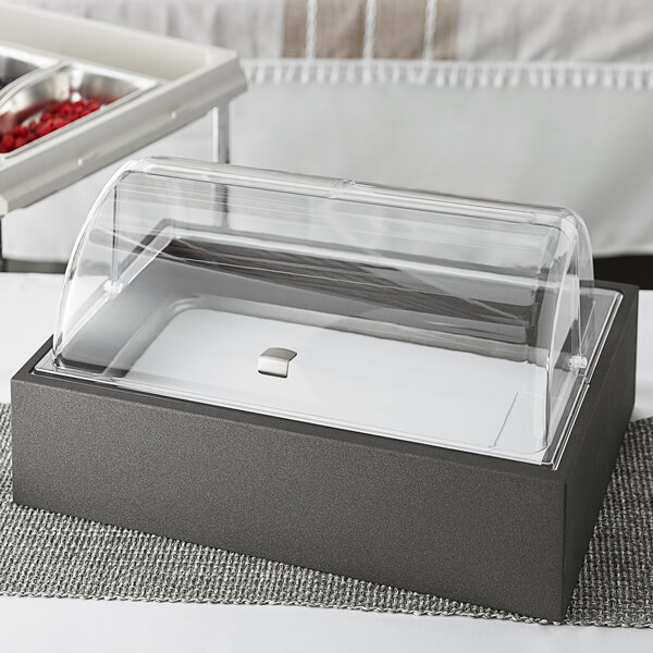 Vollrath Cubic Full Size Display Kit with Wooden Base, Roll Top Cover ...