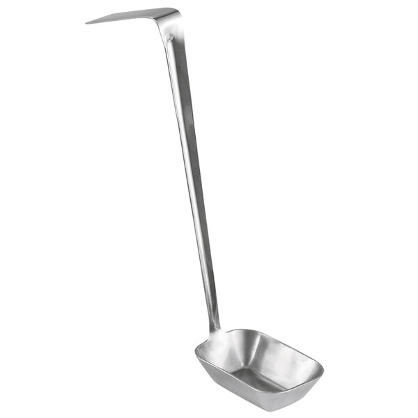 Server 82977 1 oz. Rectangular One-Piece Stainless Steel Fountain Jar Ladle