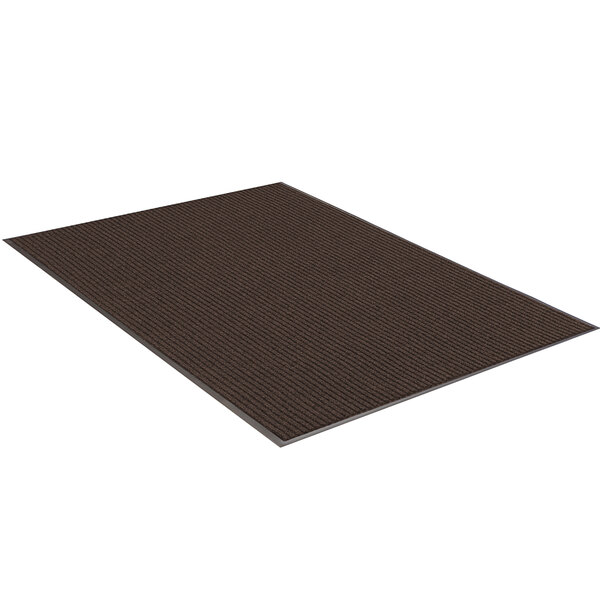 Lavex Needle Rib 3' x 6' Brown Indoor Entrance Mat - 3/8" Thick