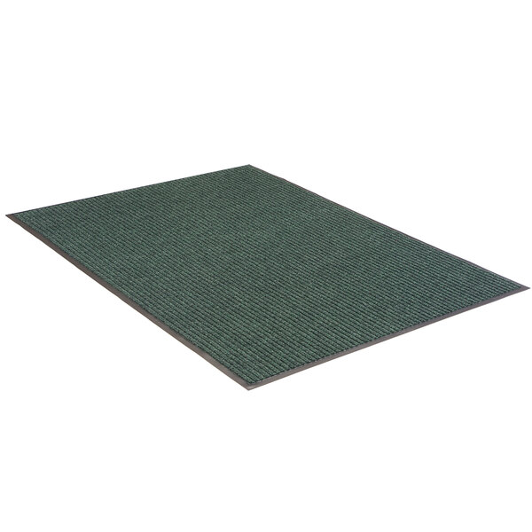 Lavex Needle Rib 4' x 8' Green Indoor Entrance Mat - 3/8" Thick