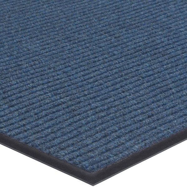 Lavex Needle Rib 3' x 5' Blue Indoor Entrance Mat - 3/8" Thick