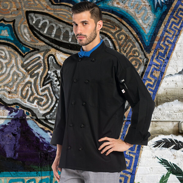 Uncommon Chef Classic Knot 0403 Unisex Black Customizable Long Sleeve ...