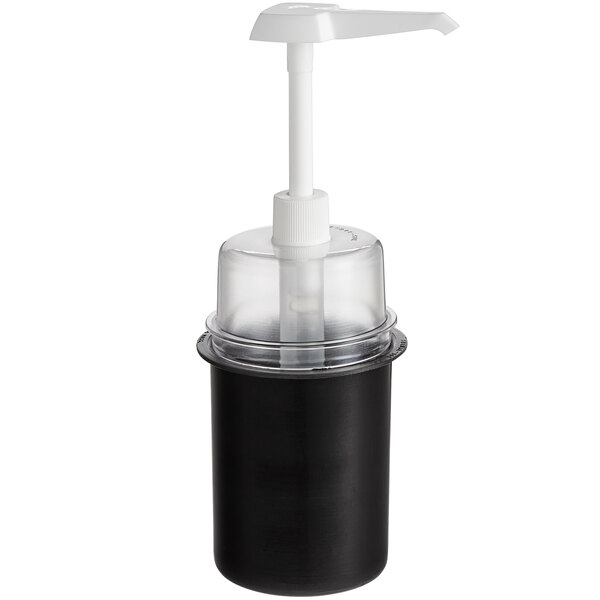 Steril-Sil 30 oz. Black Condiment Dispenser Kit with 1 oz. Pump and ...