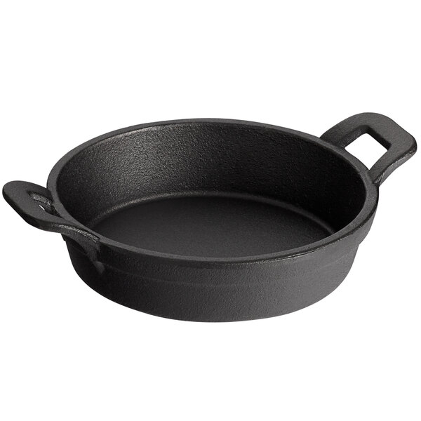 Tablecraft Mini Cast Iron Round Casserole Dish (18 oz.)