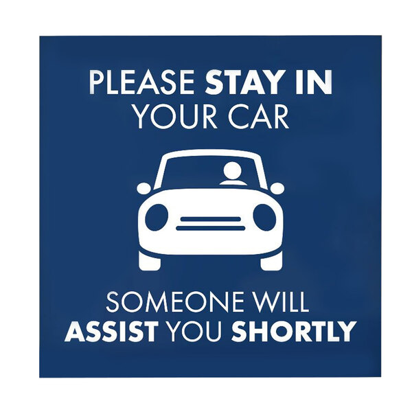 E-Z Up Car Service Window Decal (Blue)