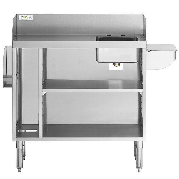 Regency 36" Stainless Steel Bussing / Waitress Station with Pan Holder ...