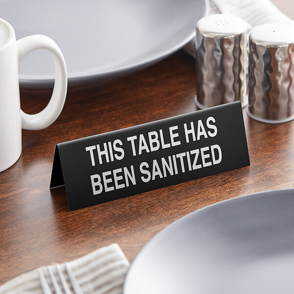 Cal-Mil 22139-62 "This Table Has Been Sanitized" Table Sign
