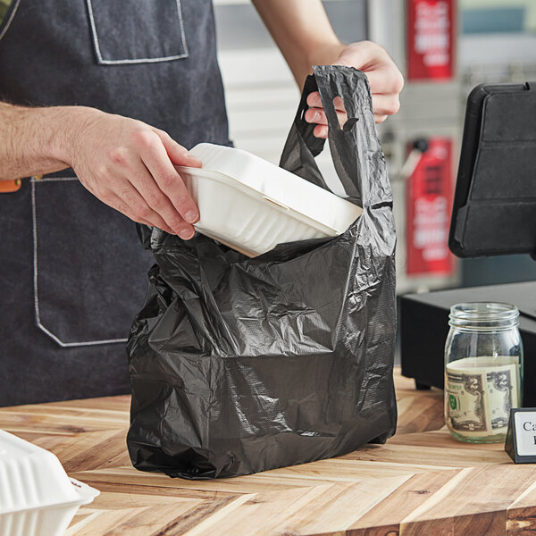 Choice 1/8 Small Size Black Unprinted Embossed Standard-Duty Plastic T ...