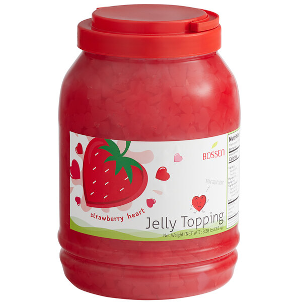 Bossen Strawberry Heart Shaped Jelly Topping 8.38 lb.
