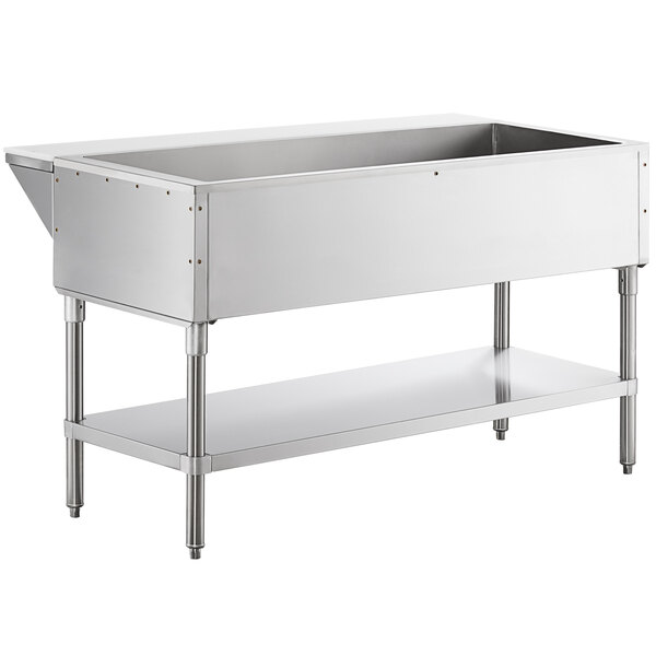 ServIt CFT4 Stainless Steel 4 Pan Ice-Cooled Cold Food Table with ...