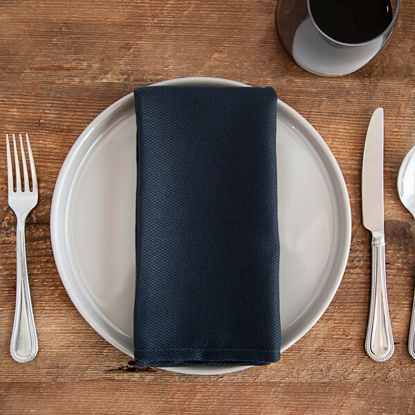 Snap Drape 54432020NH512 Charcoal Milan Birdseye Cloth Napkin, 20" x 20 ...