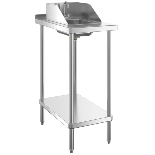Regency 30" x 18" 18 Gauge Type 304 Stainless Steel Filler Table with ...