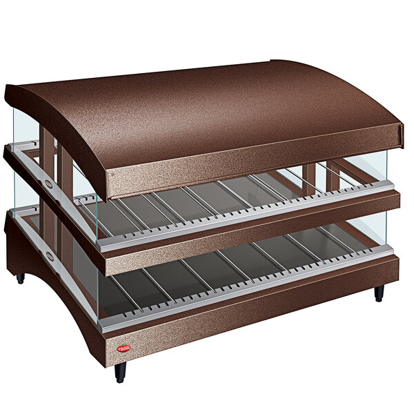 Hatco GR3SDS-39DCT Copper Glo-Ray 39" Slanted Double Shelf Heated Glass ...