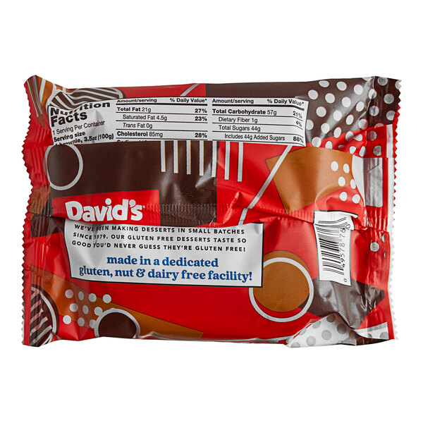 David's Cookies Gluten-Free Chocolate Chip Brownie Bars - 48/Case