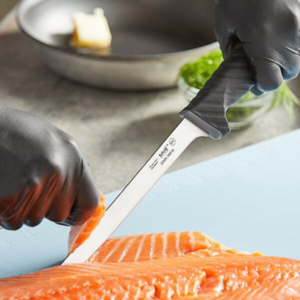 Schraf™ 8" Narrow Flexible Fillet Knife with TPRgrip Handle